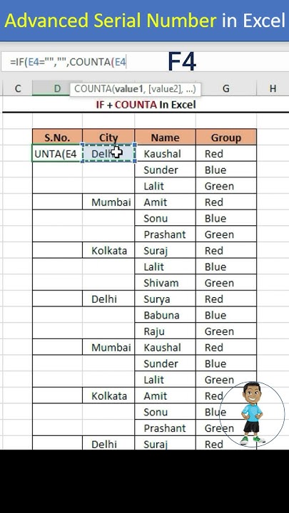 Advanced Serial Number in Excel #excel #exceltips #exceltutorial #msexcel #microsoftexcel # ...