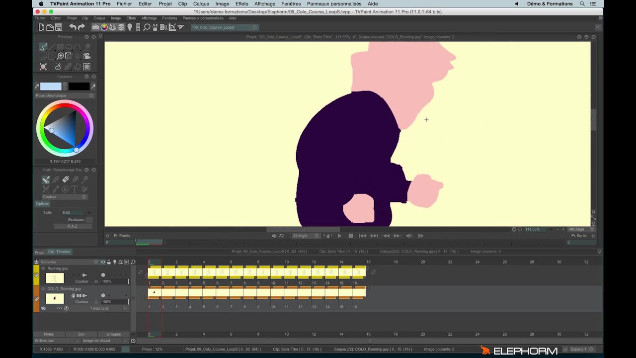 Coloriser son animation via un calque CTG avec TVPaint 11 | Elephorm ...