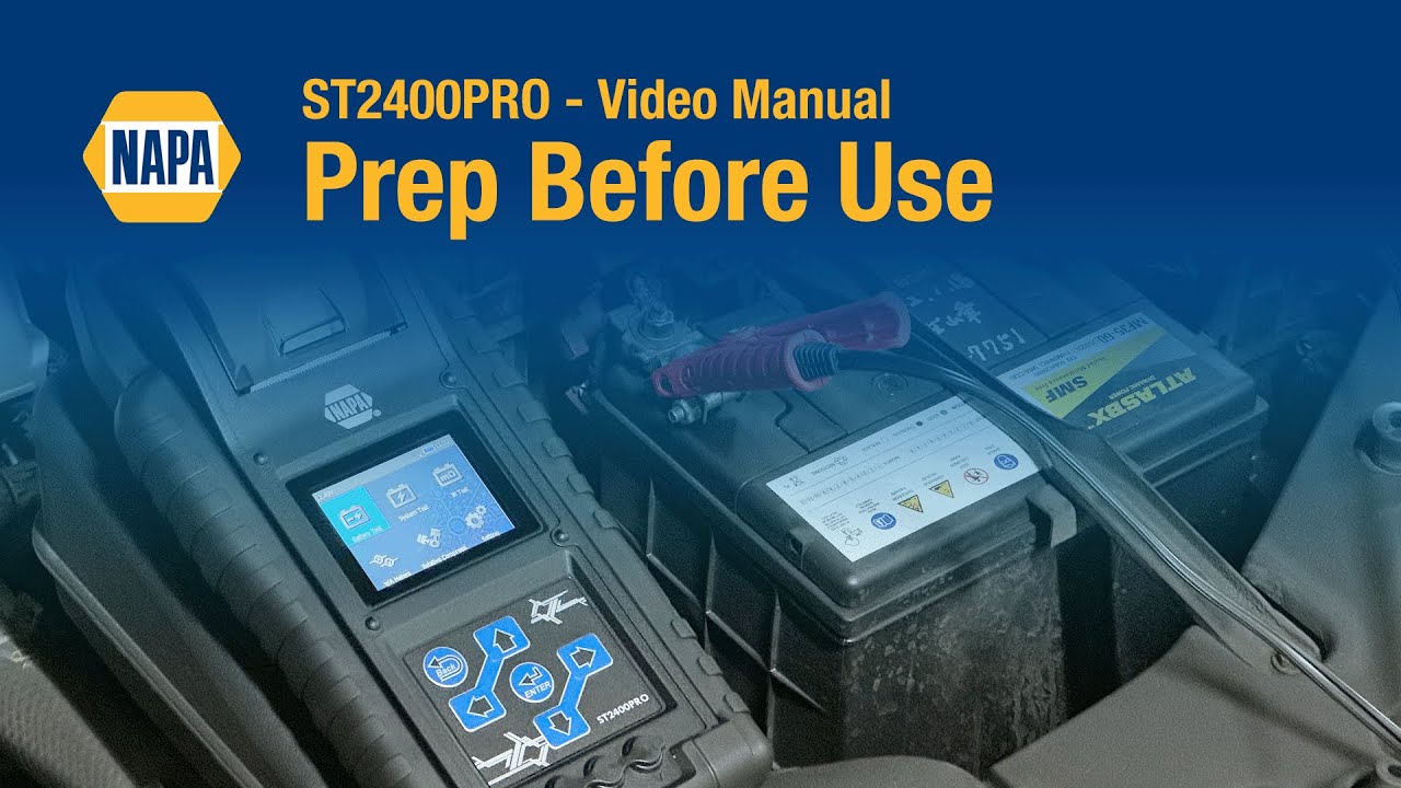 NAPA ST2400PRO - Preparation Before Use - YouTube