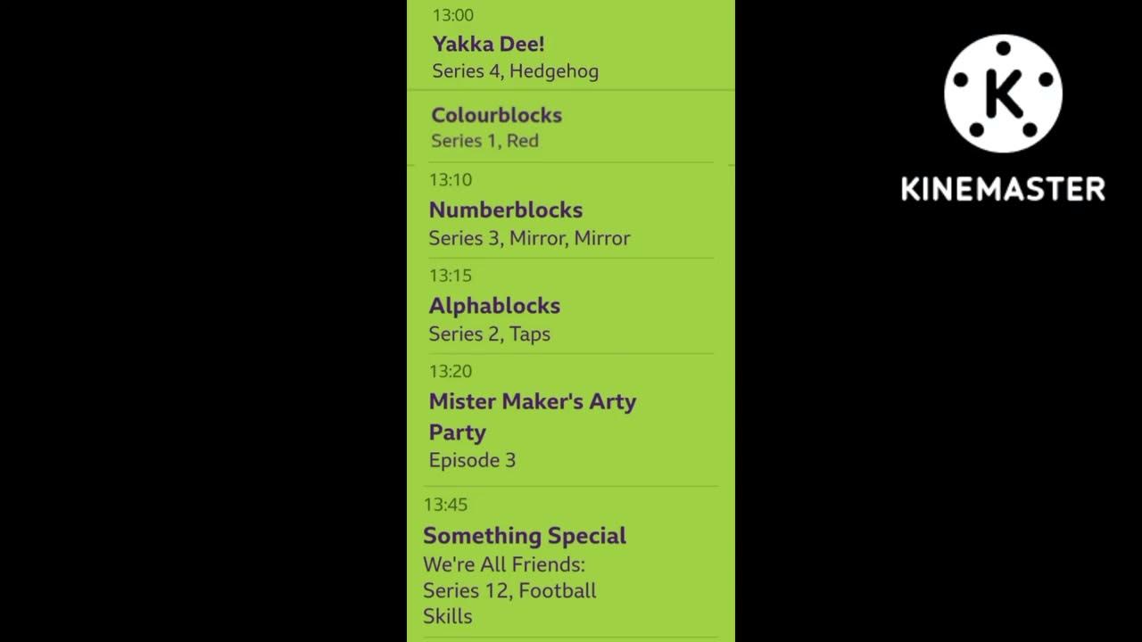 cbeebies schedule Monday 7 November 2022 - YouTube