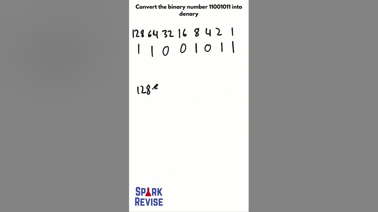 OCR GCSE Computer Science Exam Question Binary Conversions - YouTube