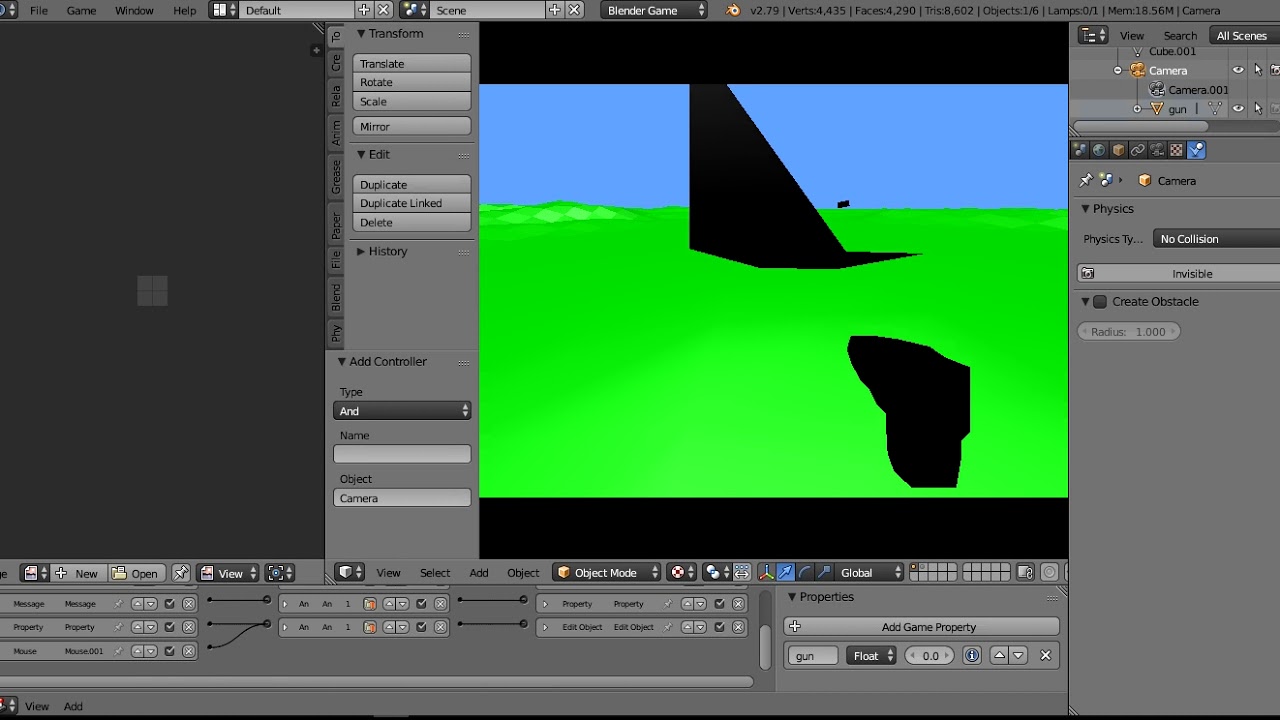 How To Make A FIRST PERSON GAME With Blender Ep2 SHOOTING AND ENEMY how-to-make-a-first-person-game-with-blender-ep2-shooting-and-enemy
