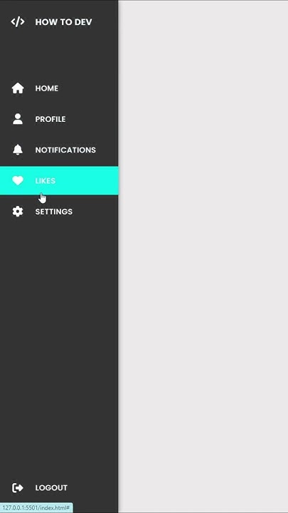 How To Make Sliding Sidebar Menu Using HTML & CSS - YouTube