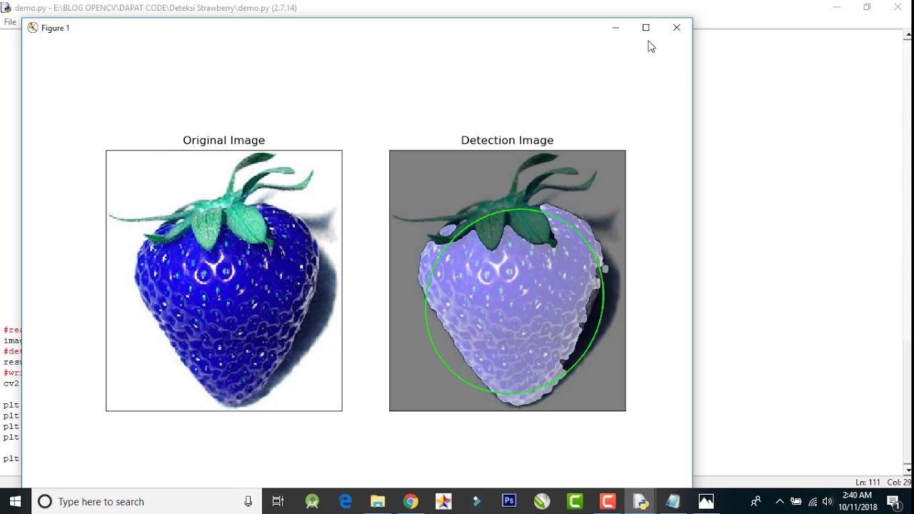 Detection Object Strawberry With Opencv Python Youtube 0150