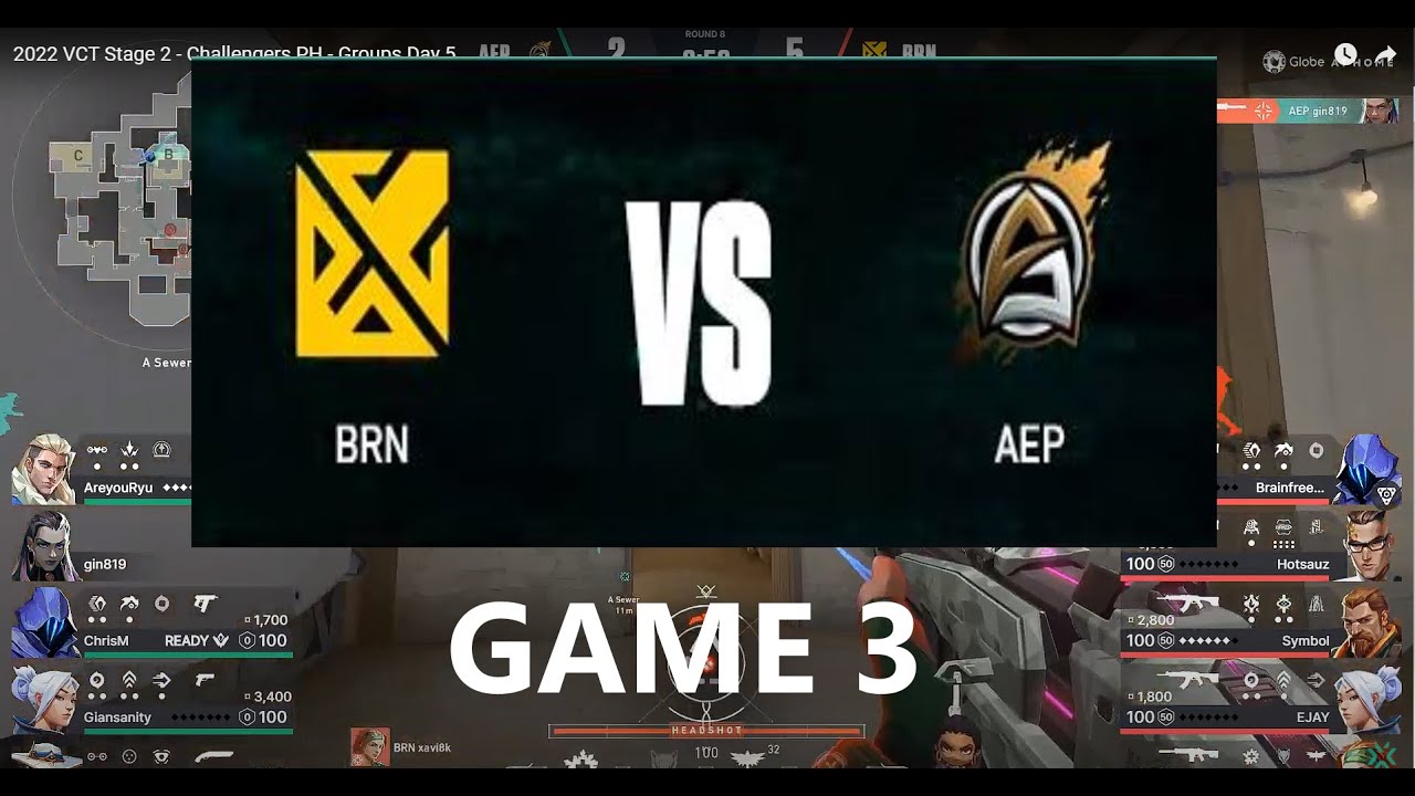 ALPHA ESPORTS PRO VS BREN ESPORTS | MAP 3 | 2022 VCT Stage 2 ...