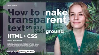 Transparent Background HTML CSS | CSS Opacity | Doovi