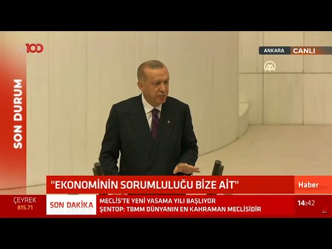 Cumhurbaşkanı Erdoğan Meclis'te yeni yasama yılında konuştu