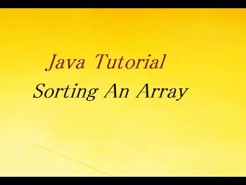Java Program to Sort Array in Ascending Order - YouTube