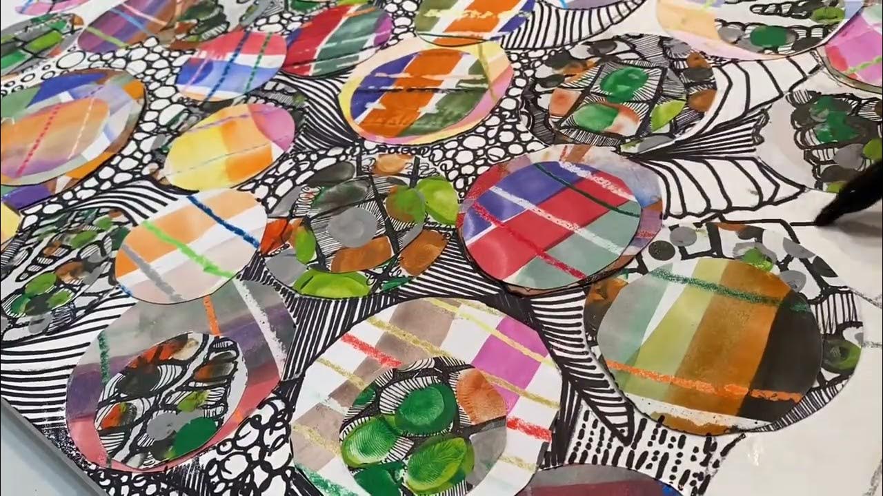 Circular Collage Art FULL PROCESS - YouTube
