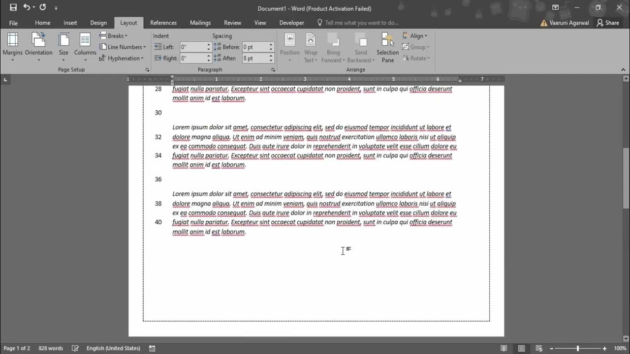 How to Add Lines Numbers in Word - YouTube