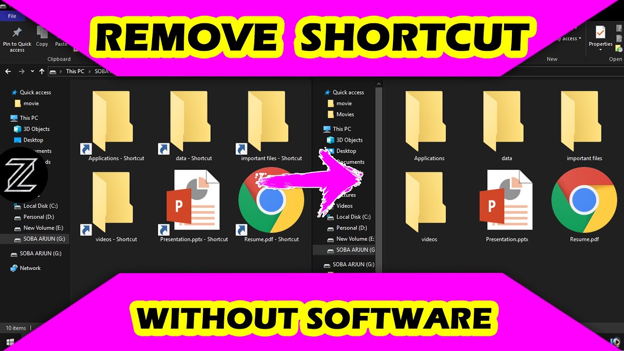 Remove Shortcut Files From Pendrive Or System YouTube remove-shortcut-files-from-pendrive-or-system-youtube