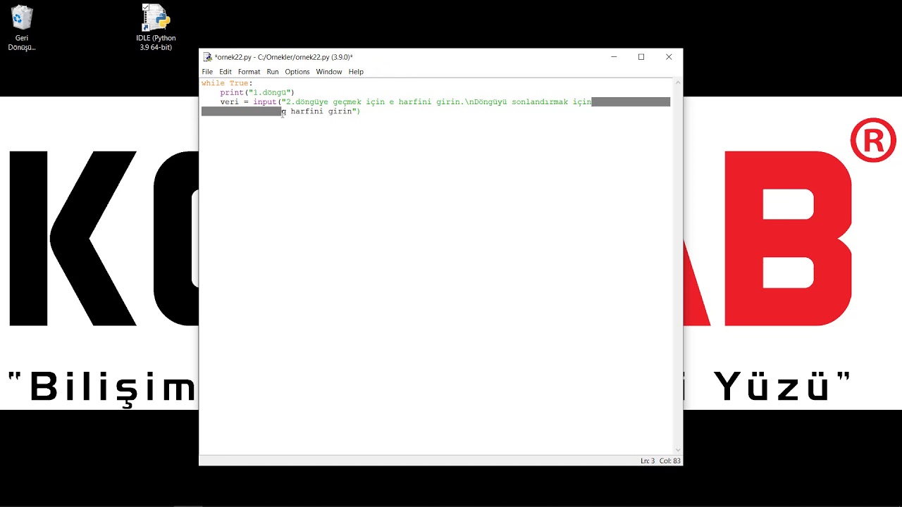 PYTHON PROJELER ve POPÜLER KÜTÜPHANELER 39- Loops (Döngüler) - While ...