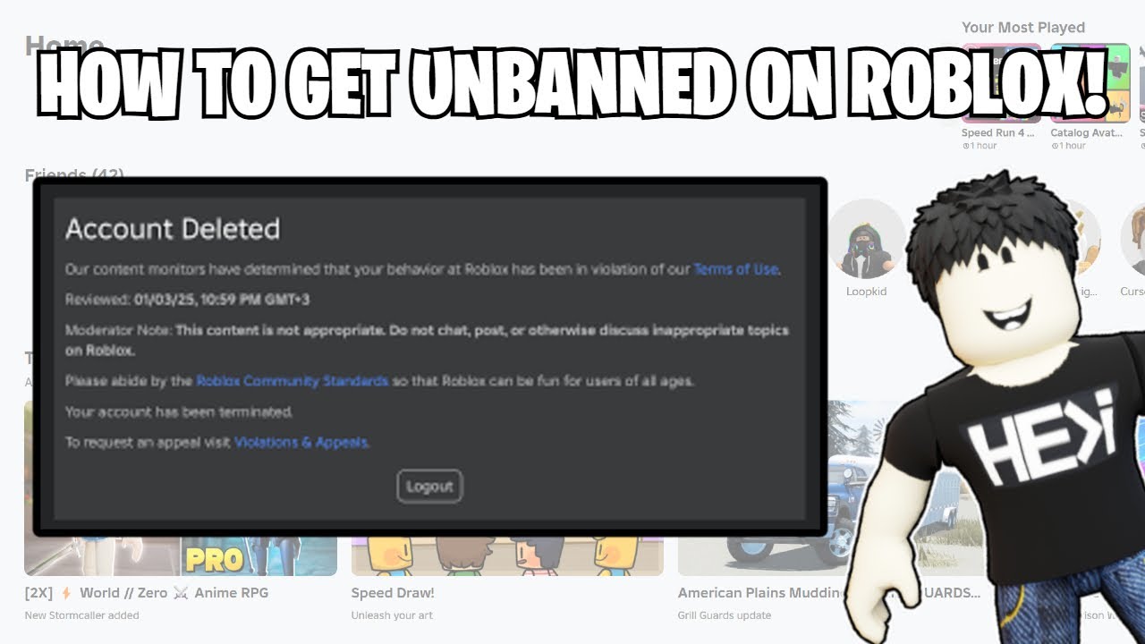How to get UNBANNED on Roblox (FREE AND SIMPLE) - YouTube