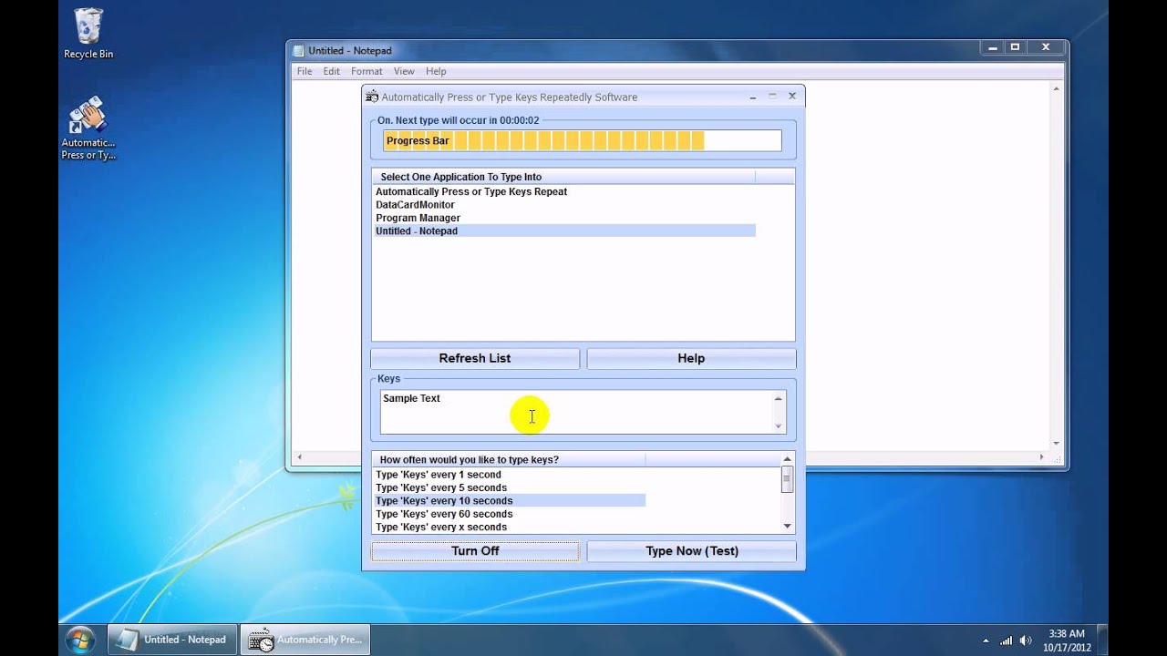 How To Use Automatically Press or Type Keys Repeatedly Software - YouTube