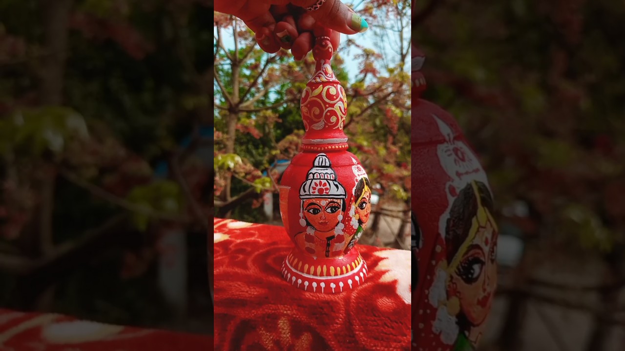 Amazing Hand Painted Bengali Wedding Gach Kouto Design | গাছ কৌটো ...