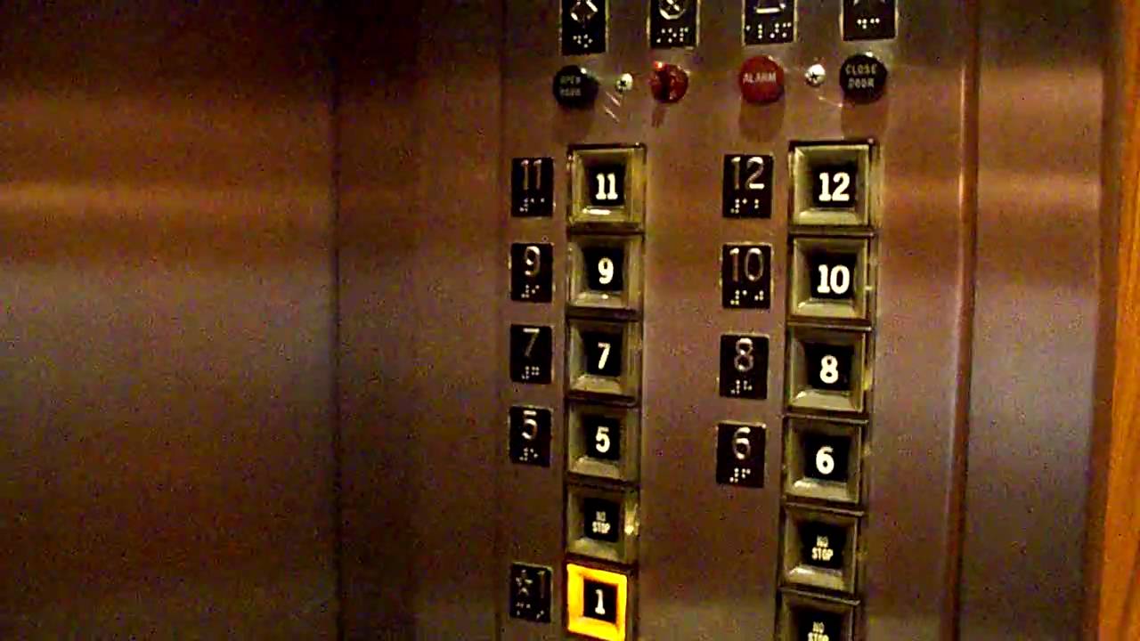 Classic OTIS traction elevator @ Sibley Tower in Rochester, NY. - YouTube