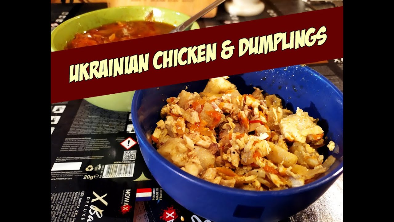 Chicken & Dumplings - Ukrainian Style - Galushka (Borsch side dish ...