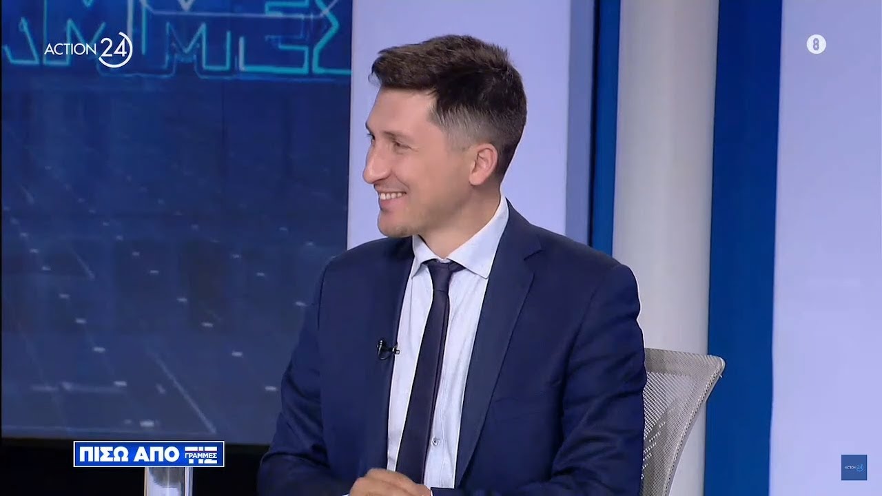 Ο Παύλος Χρηστίδης στην εκπομπή "Πίσω από τις γραμμές" στο Action24 ...