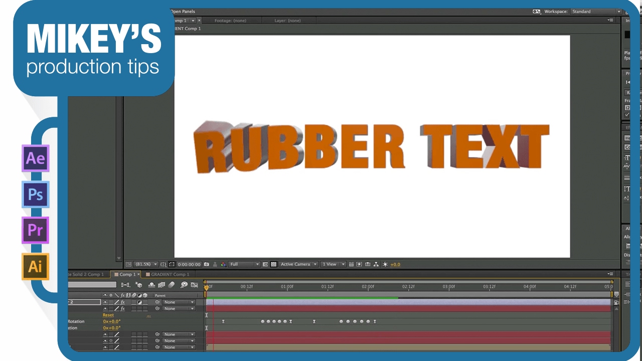 Turn Element 3D Text to Rubber Jello Text: After Effects Tutorial ...