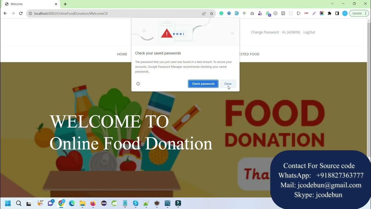 Online Food Donation project in Java using Jsp and Servlet with source code - YouTube