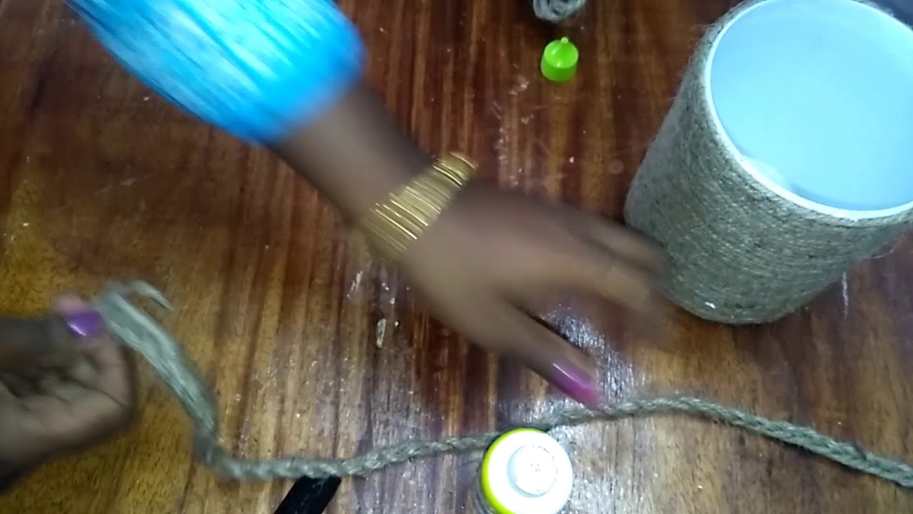 How to make craft with jute and shells, jute craft,shell craft,decorate ...