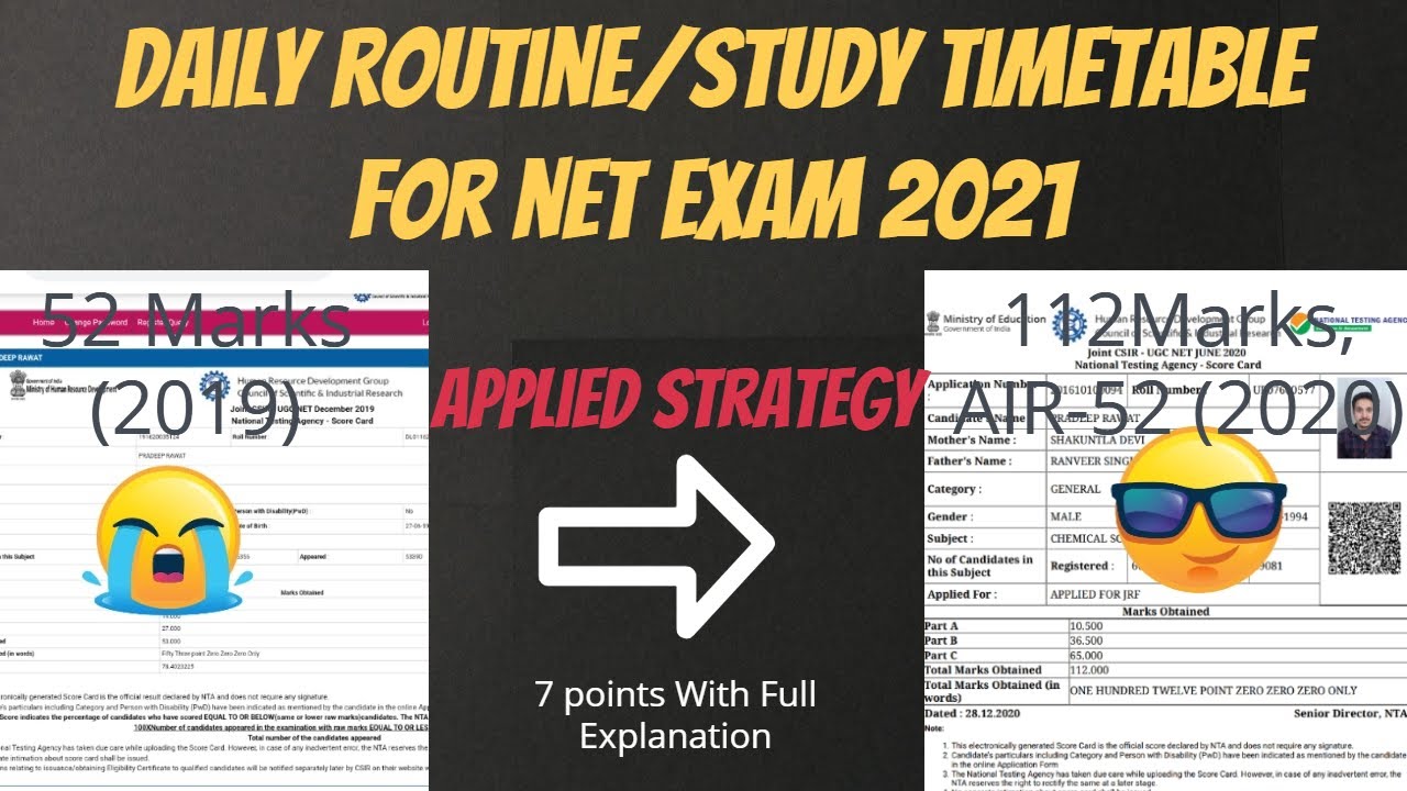 Daily Routine For CSIR NET 2021|Chemical Science|Time Management For ...