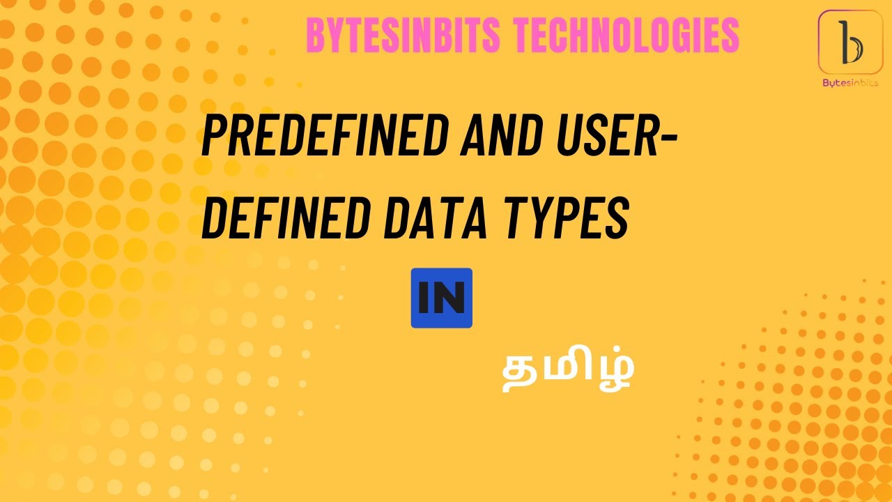 predefined and user-defined data types in C programming - YouTube