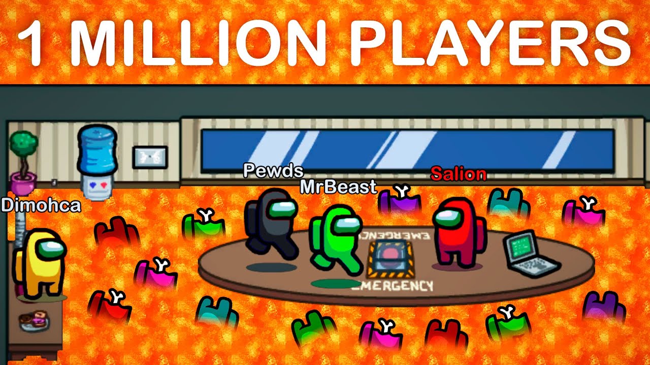 AMONG US with 1 MILLION PLAYERS, but FLOOR is LAVA - YouTube