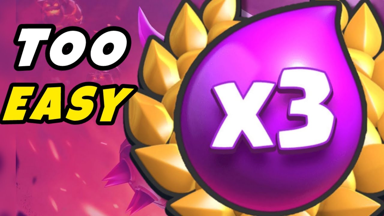 TOO EASY TRIPLE ELIXIR CLAN WAR CLASH ROYALE - YouTube