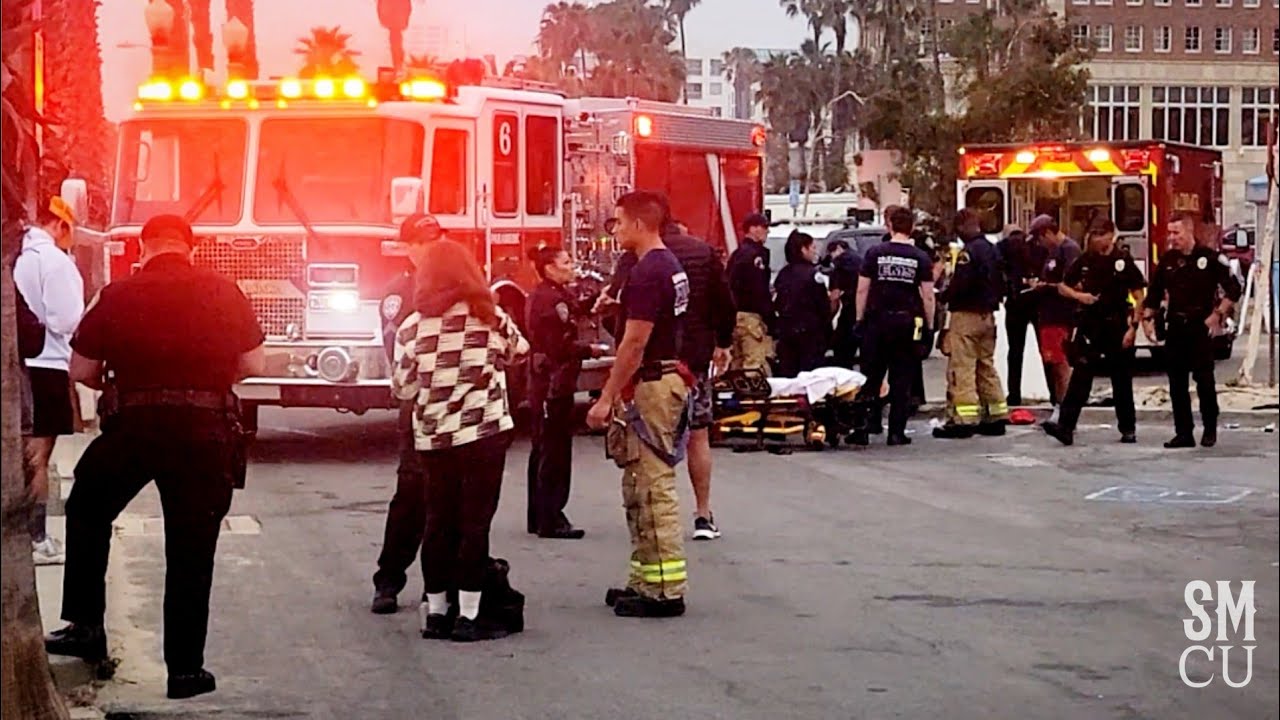 Police, Firefighters & Lifeguard Respond to Fight - YouTube