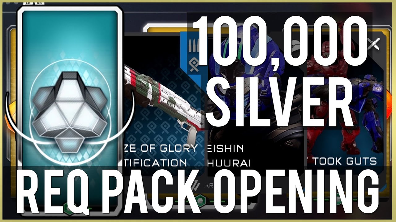 100,000! SILVER REQ Pack Opening - Xbox One (Halo 5 Guardians) - YouTube