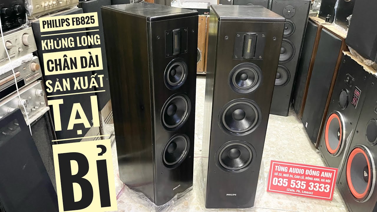 Loa Philips Fb825 thuộc dòng khủng long chân dài nổi tiếng sản xuất tại ...