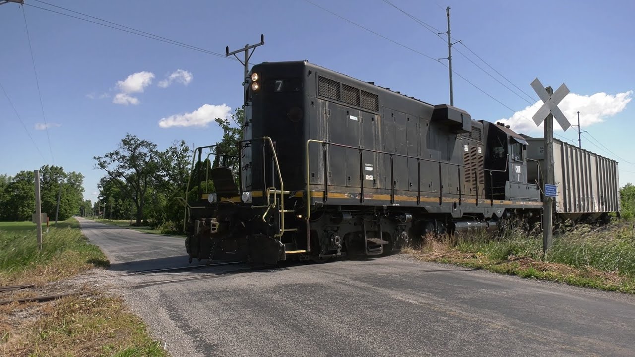 Wabash Central train on weedy track and rickety bridge CNUR 7 ex ...