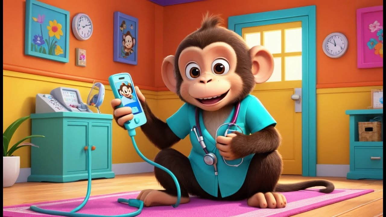 Five Little Monkeys Jumping on the Bed | Fun Nursery Rhyme for Kids ...