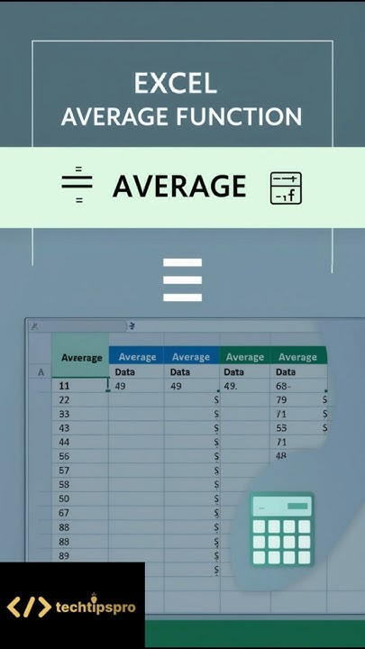 Excel AVERAGE Function: Calculate Averages Easily ! - YouTube