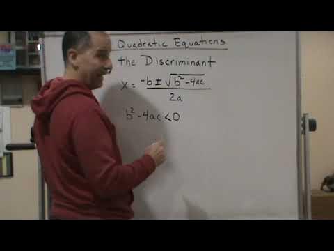 MTH122 College Algebra 1 4 Quadratic Equation Use Discriminant - YouTube