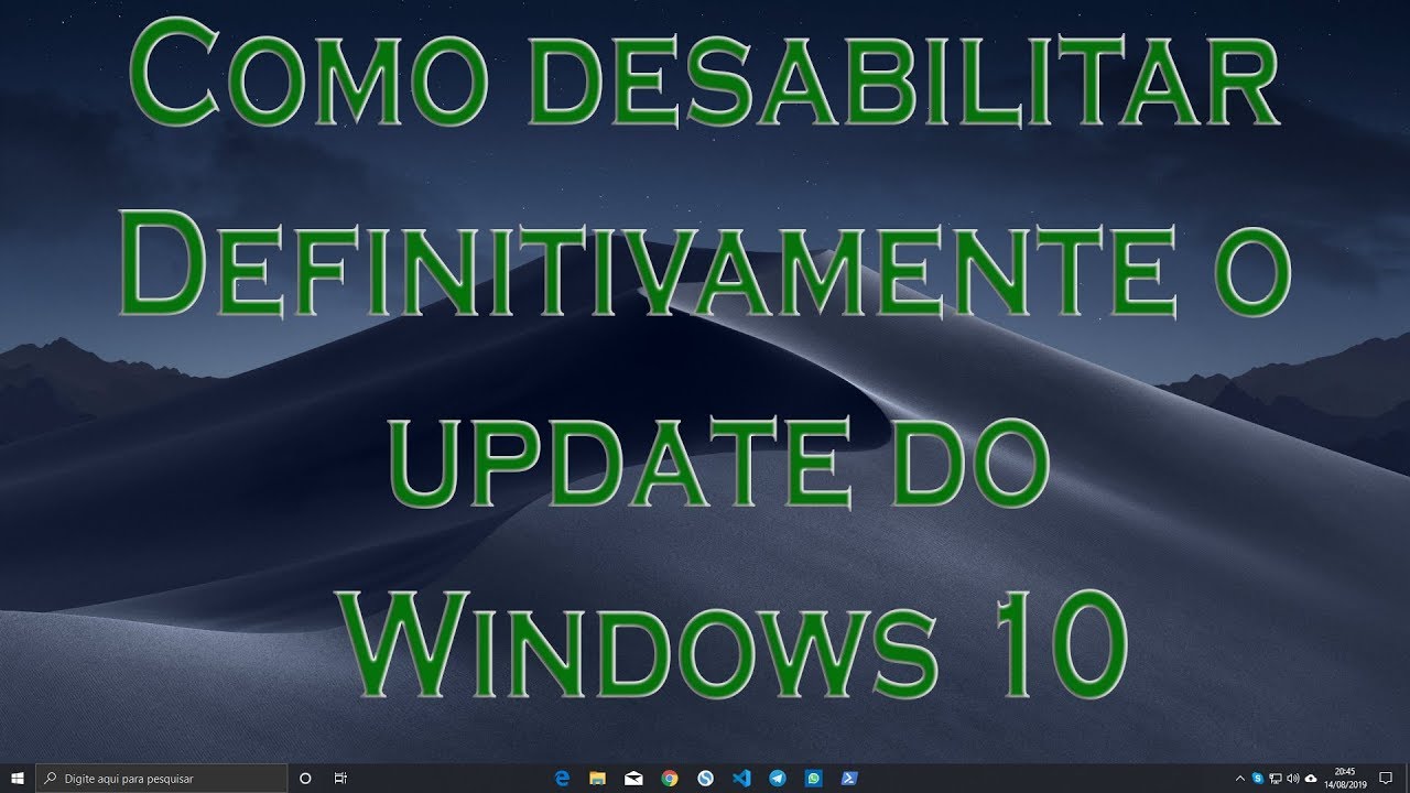 Como desabilitar Definitivamente o update do Windows 10 em 2019 - YouTube