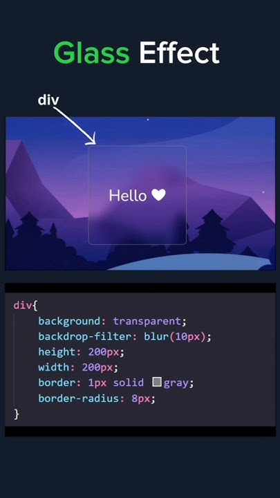 Glass Effect CSS #css #webdesign - YouTube