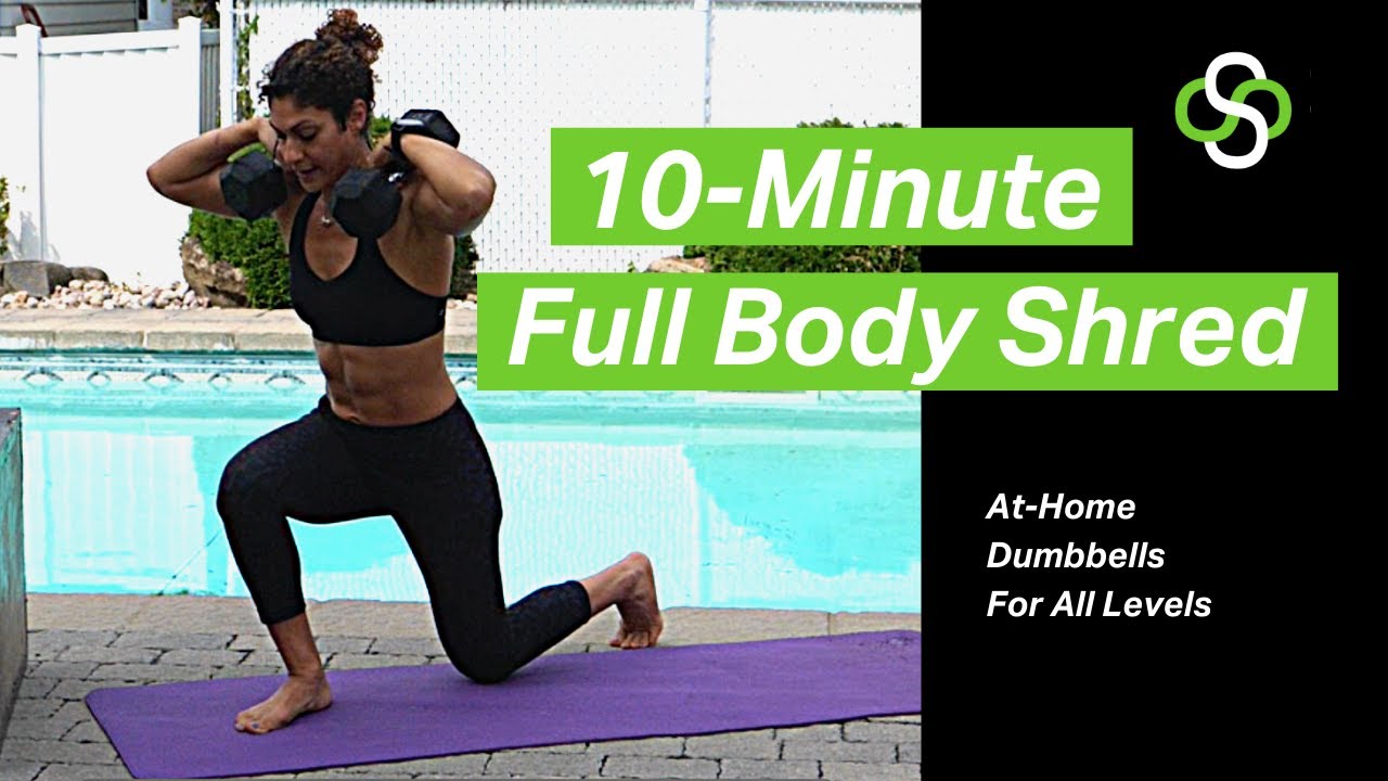 10 MINUTE FULL BODY SHRED - MINIMAL EQUIPMENT - YouTube