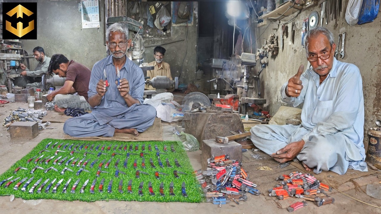 Unbelievable Process of Making POCKET LOCKBACK Folding Knifes | Factory ...