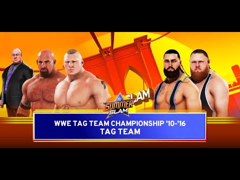 Brock Lesnar & Goldberg vs the heavy machinery-Tag Team Match-WWE-2K20 ...