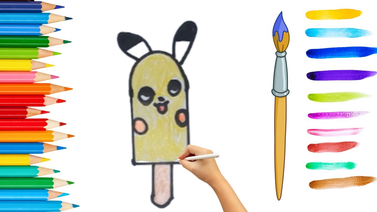 how to art a Pokémon⚡ 🐹 /colorful art🌈🌈/simple art for kids👶👼👩‍🍼👨‍🍼 ...