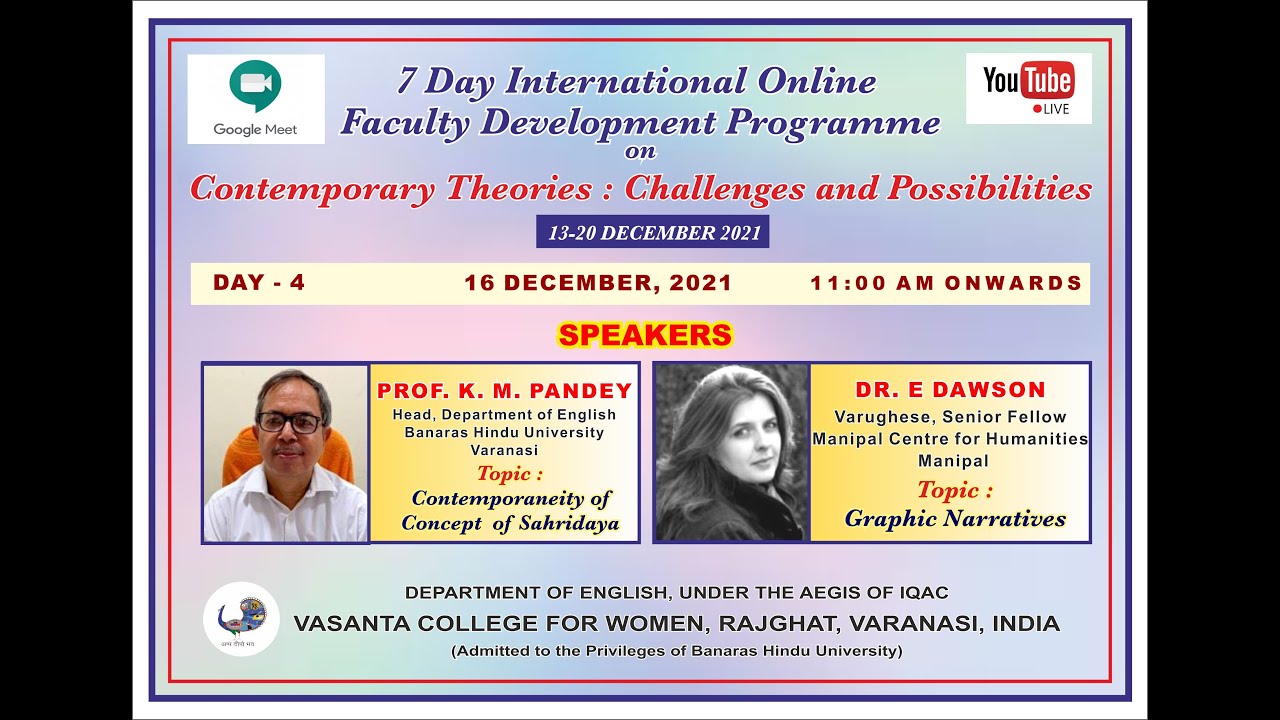 "Contemporaneity of Concept of Sahridaya" by Prof. K. M.Pandey ...