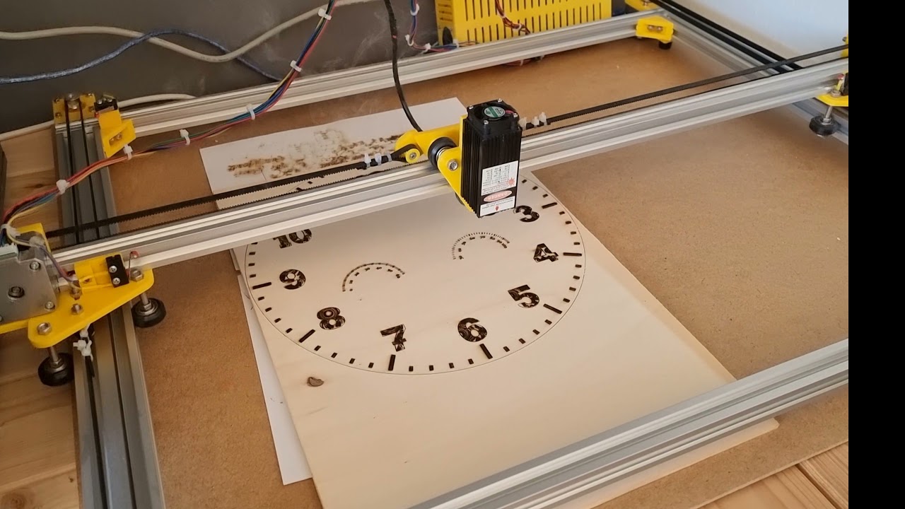 Laser Wall Clock - YouTube