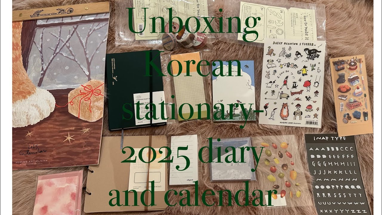 2025 diary + calendar unboxing| object stationary unboxing| masking ...
