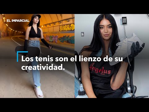 Isis Gómez crea arte en ¡los tenis!