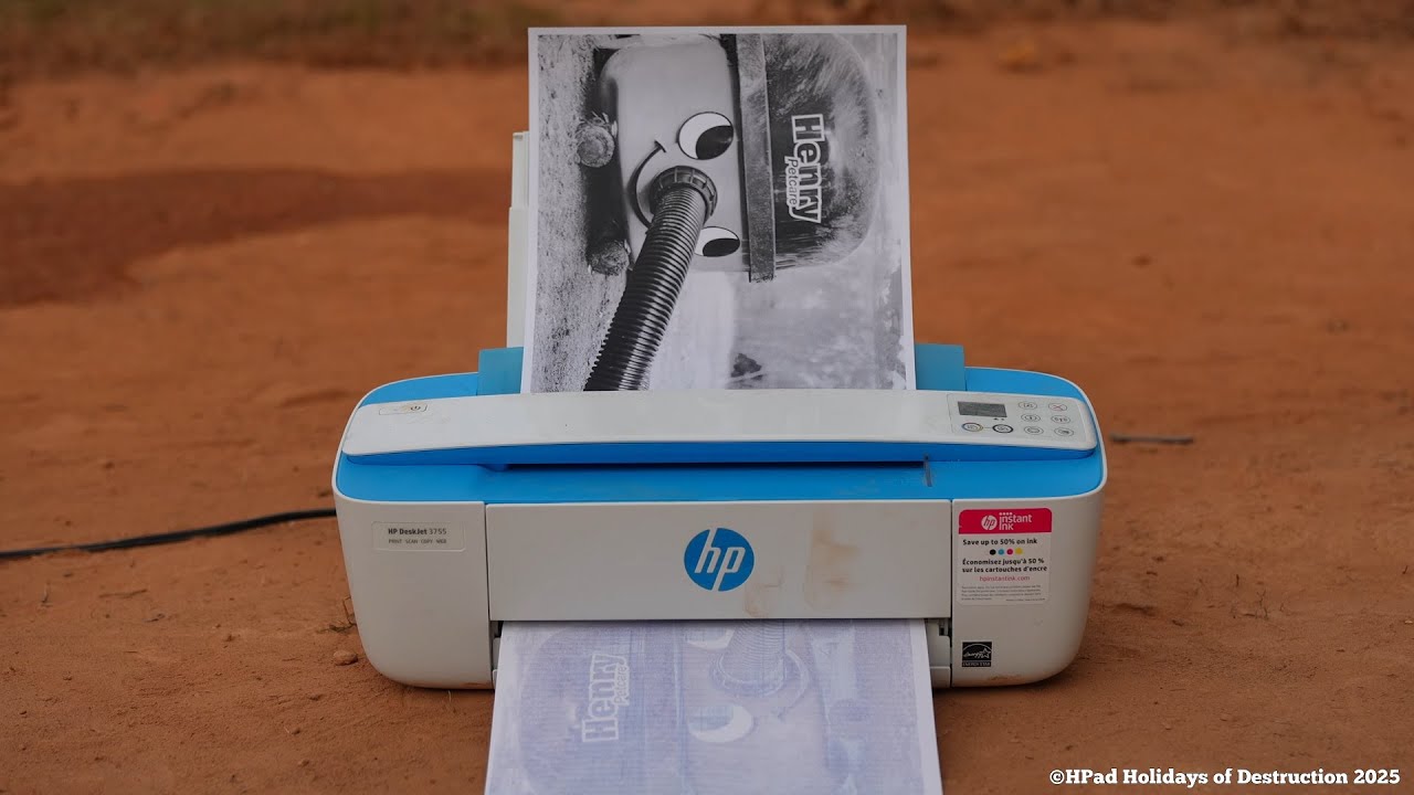 HP DeskJet Printer Destruction - YouTube