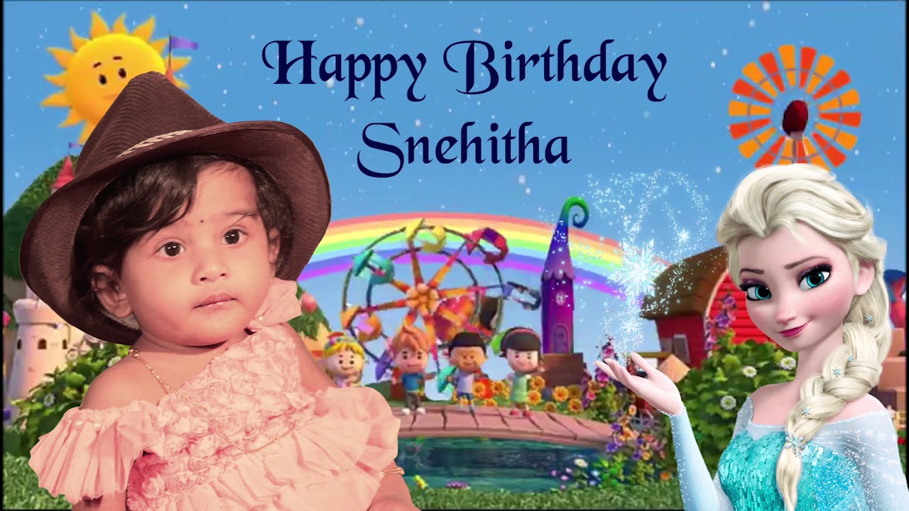 Snehitha Birthday Slideshow - YouTube
