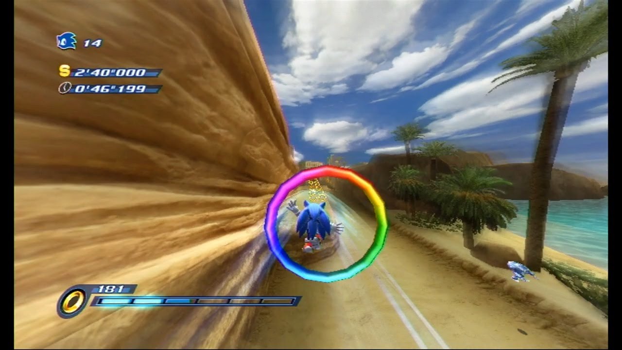 Sonic Unleashed (Wii) Arid Sands Rainbow Ring Attack - YouTube