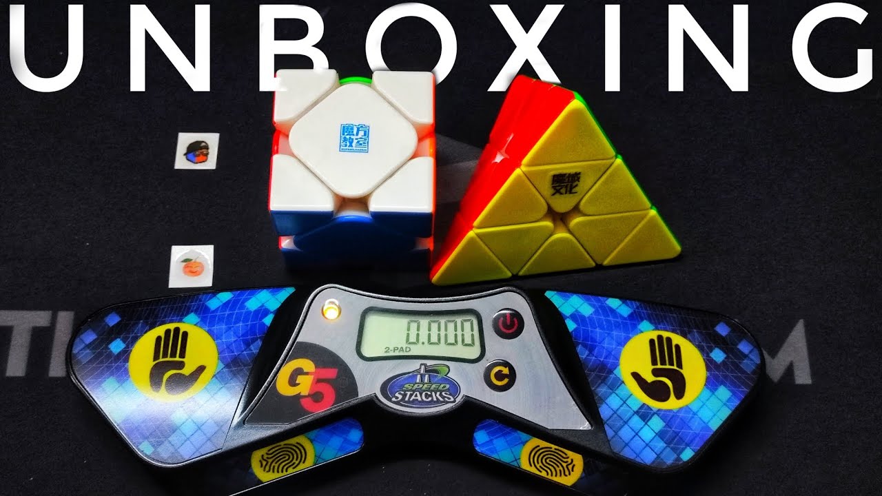 UNBOXING CUBES FOR MY NEXT COMPETITION!! (G5 timer , moyu rs skewb ...